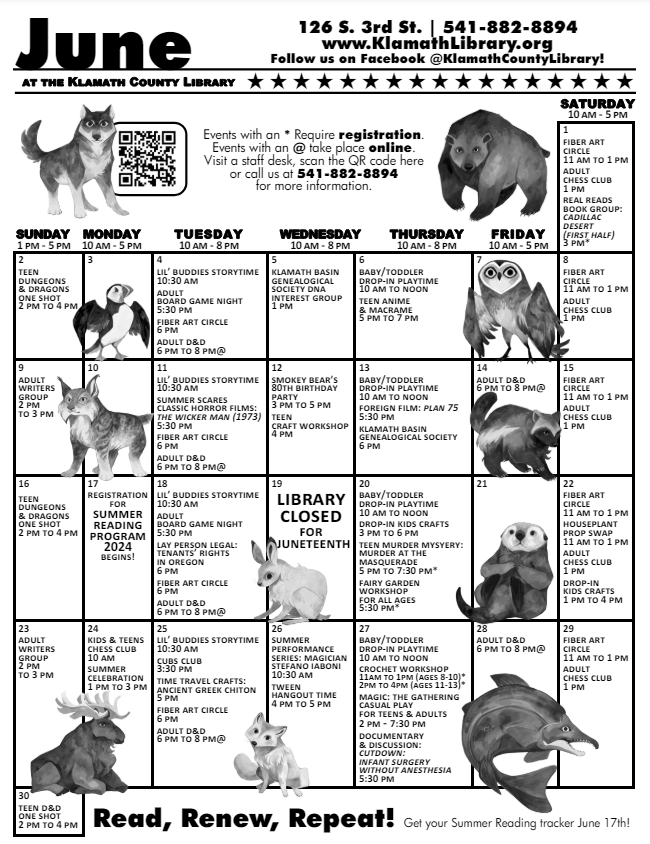 Events Calendar | Klamath County Library Service District